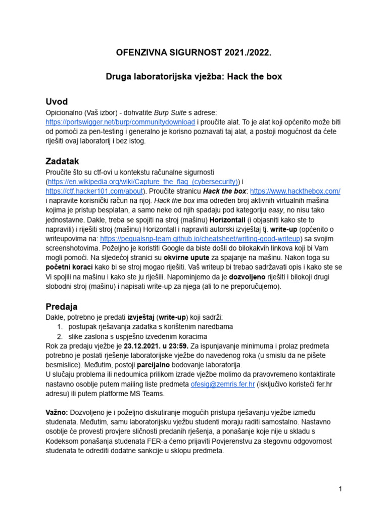 OFESIG 2. Laboratorijska Vjezba | PDF