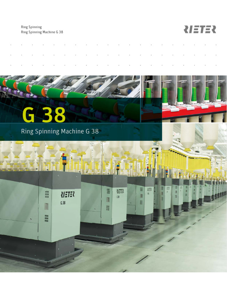 Rieter Ring Spin g38 Brochure 3236 v1 en | PDF | Yarn | Spinning (Textiles)