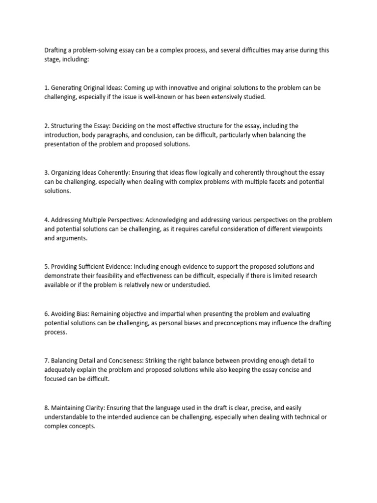 Drafting A Problem | PDF | Essays | Cognitive Science