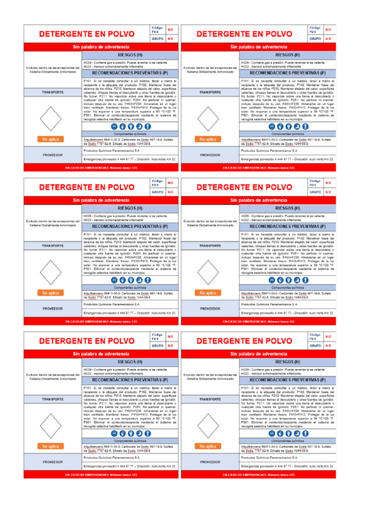 ETIQUETA_DETERGENTE_EN_POLVO | PDF