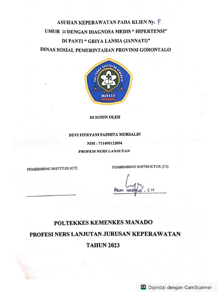 ASKEP HIPERTENSI GERONTIK (Devi Fitryani Sasmita Mursalin) - 1 | PDF
