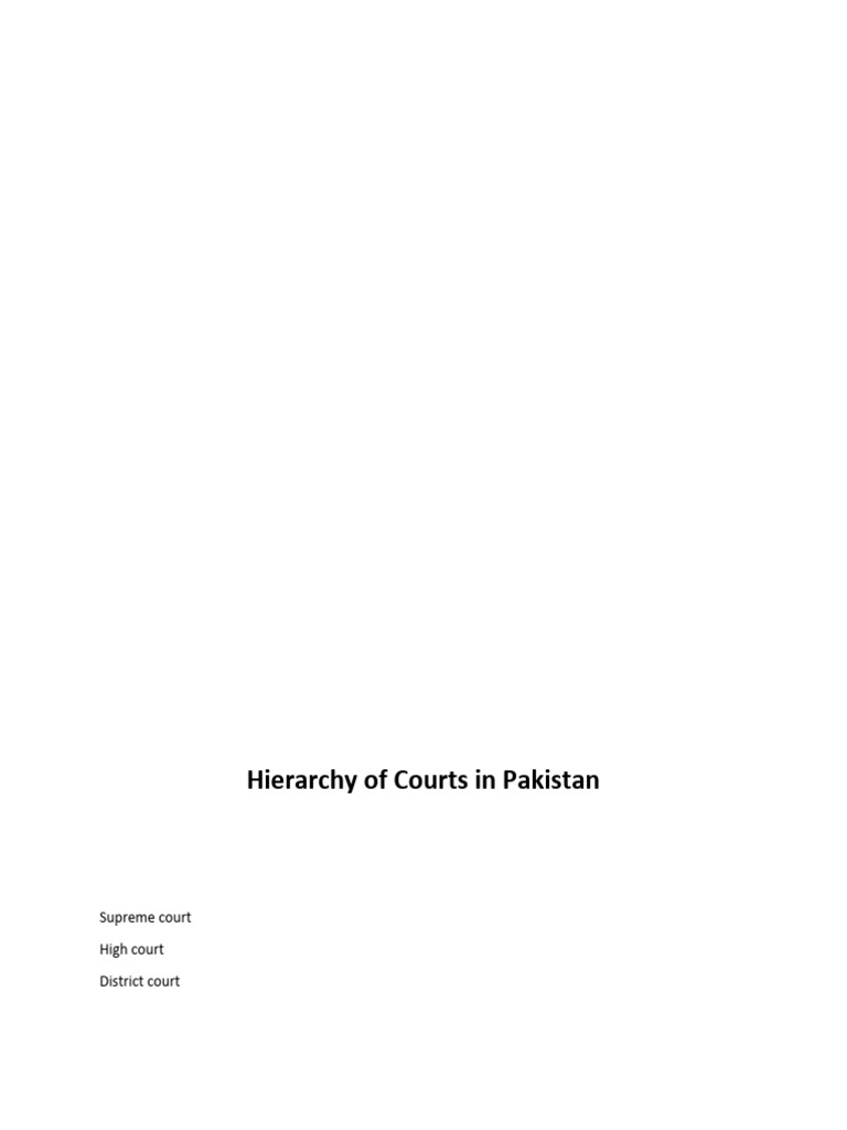 Pakistan Court System Overview | PDF | Supreme Courts | Jurisdiction