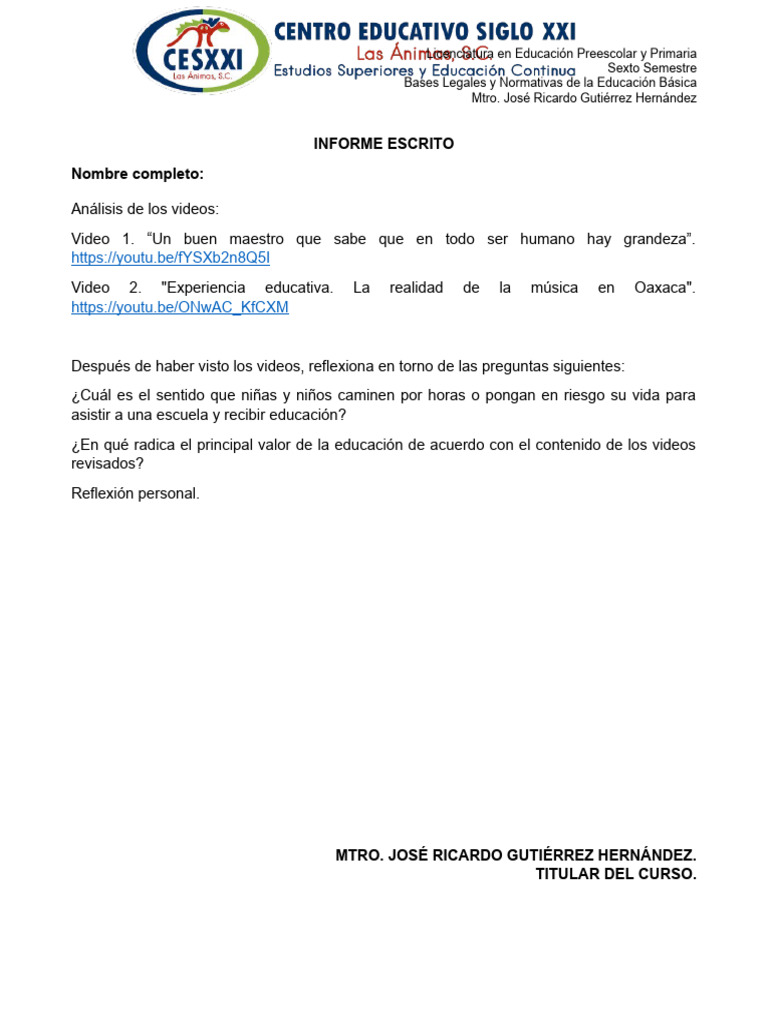 Informe Escrito | PDF