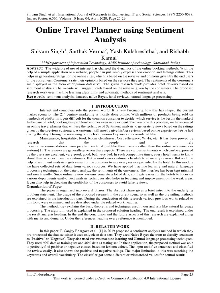 Online Reviews Sentiment Analysis Pdf Machine Learning