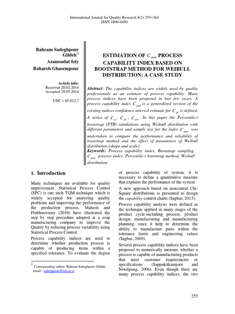 Estimation_of_Cpmk_process_capability_index_based_ | PDF | Bootstrapping (Statistics ...