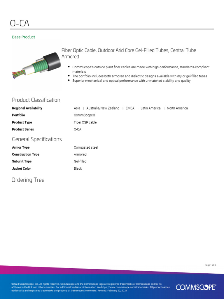 Commscope o CA Product Specifications | PDF | Optical Fiber | Materials ...