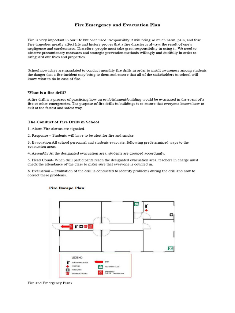 Fire-Emergency-and-Evacuation-Plan | PDF | Emergency Evacuation | Safety
