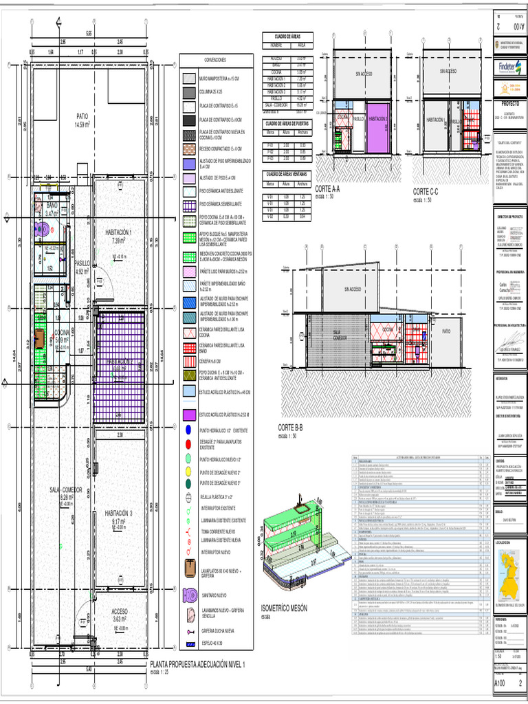A100 - Propuesta de Adecuación Alberto Riascos V3 | PDF | Albañilería ...