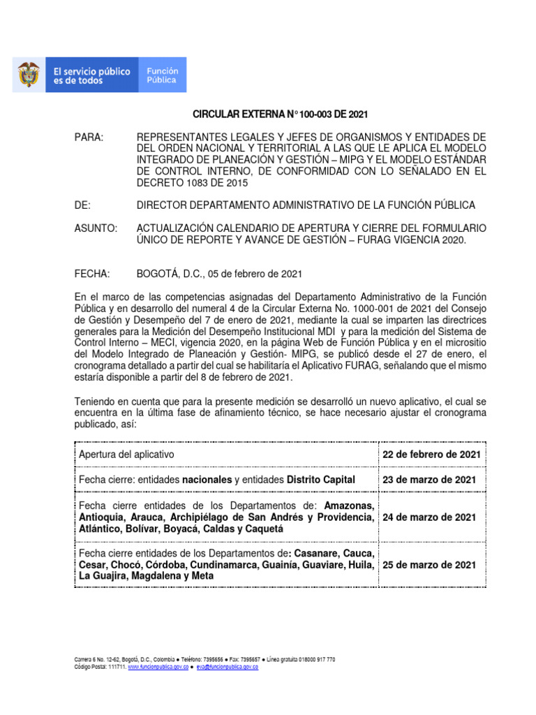 2021-02-05 Circular Externa 003 Idi | PDF