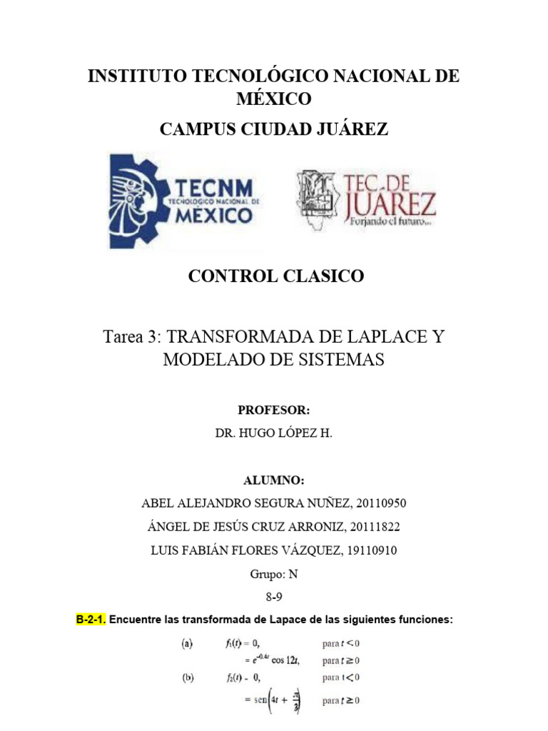 Transformada de Laplace y Modelado | PDF