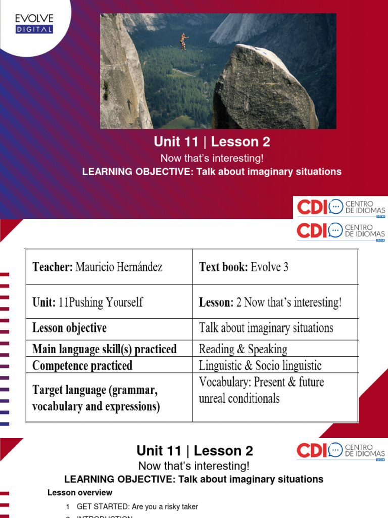 Evolve 3 Unit 11 Lesson 2 | PDF | Risk | Vocabulary