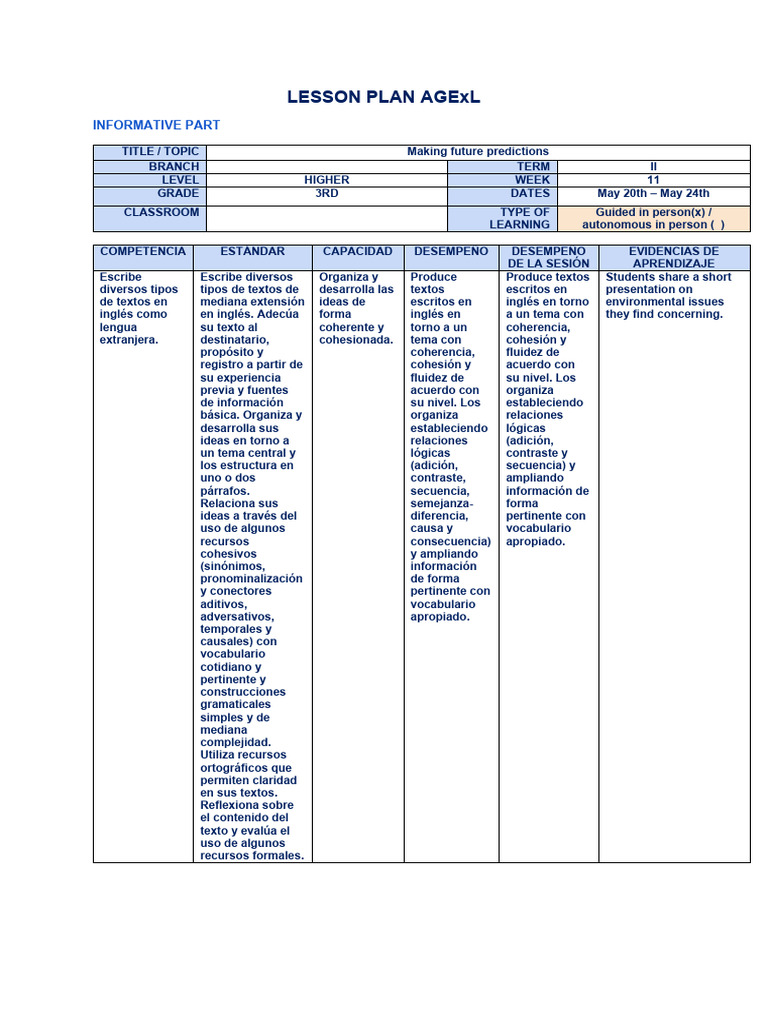 11 W Lesson Plan 3ro Sec Higher | PDF | Password | Phishing