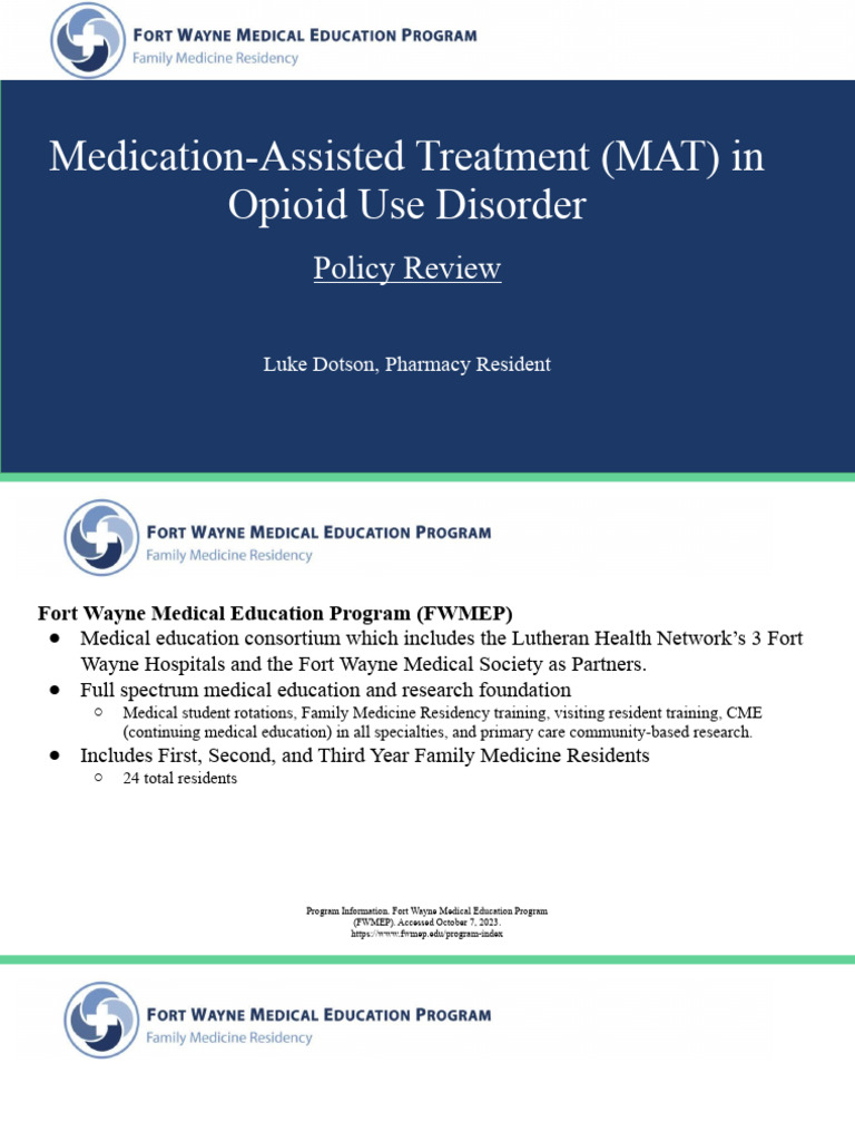 Policy Review - Mat | PDF | Opioid Use Disorder | Addiction
