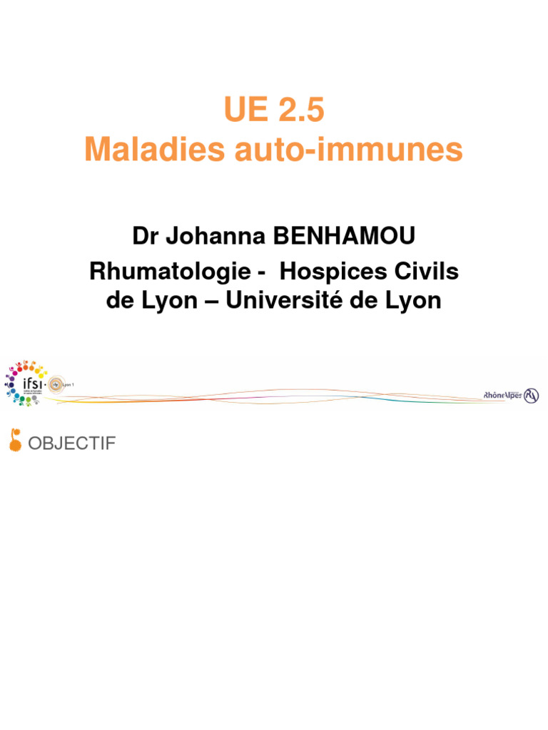 UE25 - Benhamou - Maladies Auto Immune | PDF | Maladie auto-immune ...