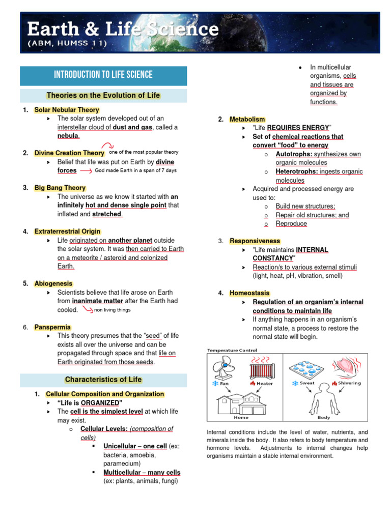 Life Science: Evolution and Characteristics | PDF | Reproduction ...