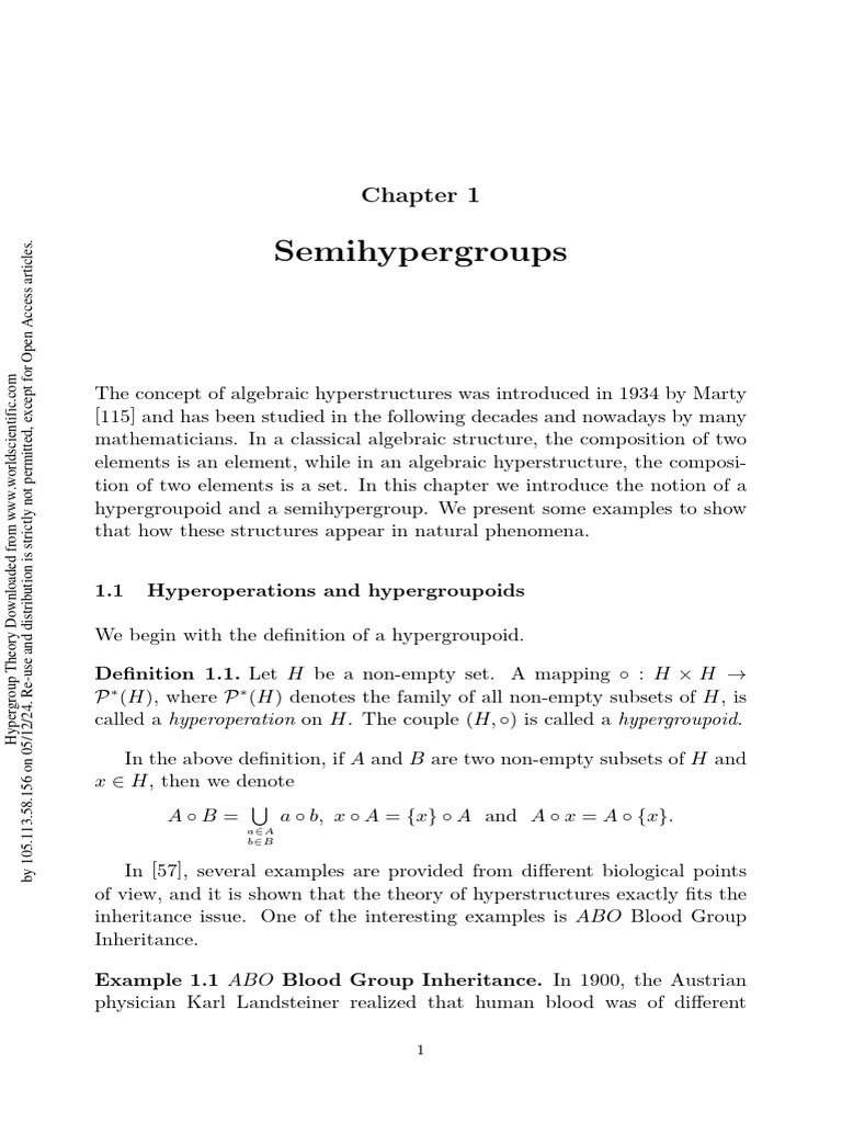 2022 Semihypergroups | PDF | Chlorine | Radical (Chemistry)