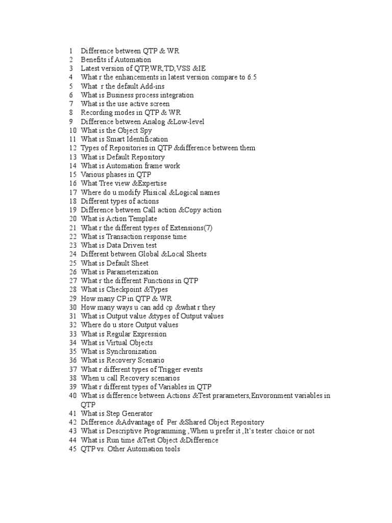 QTP Faq | PDF