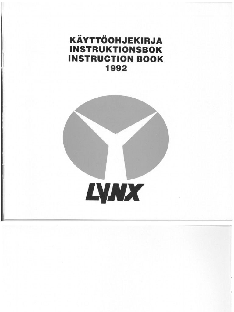 Lynx Instruktionsbok 1992 | PDF