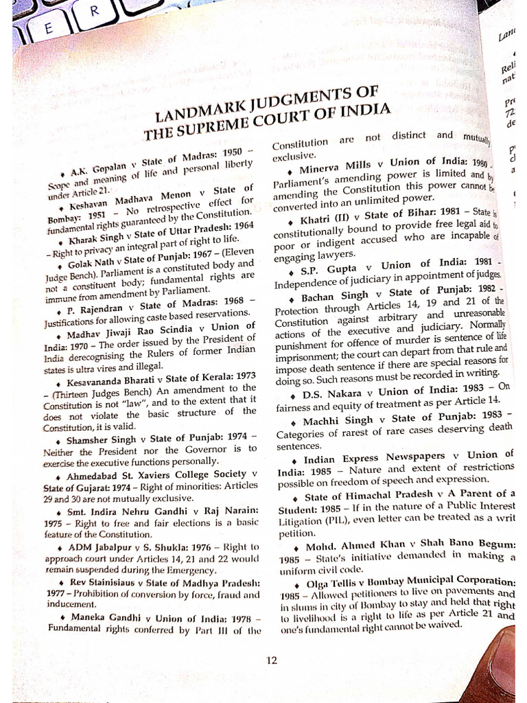 Landmark Judgement | PDF