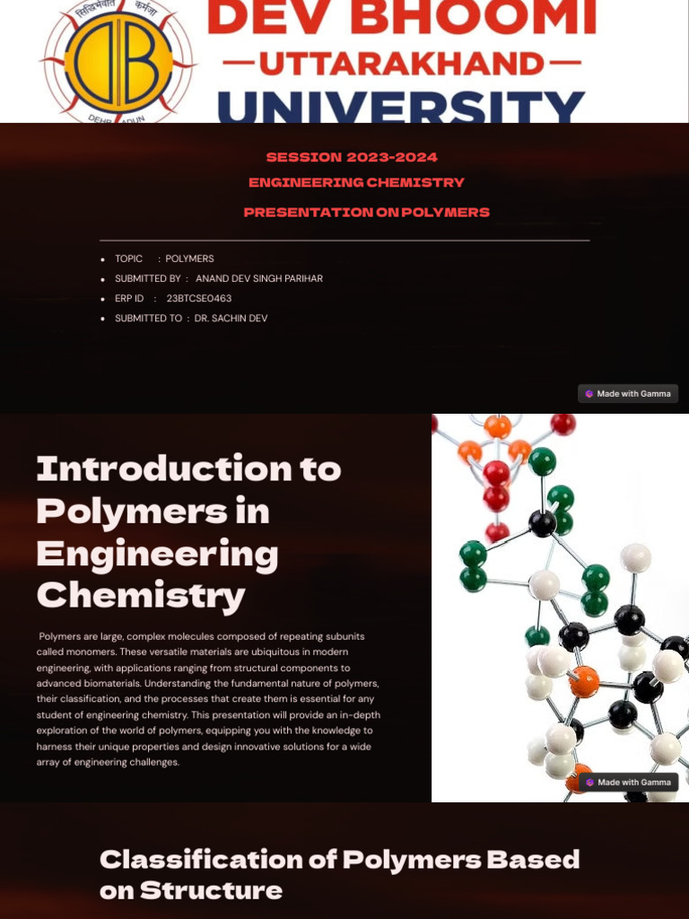 Session 2023 2024 | PDF | Polymers | Polymerization