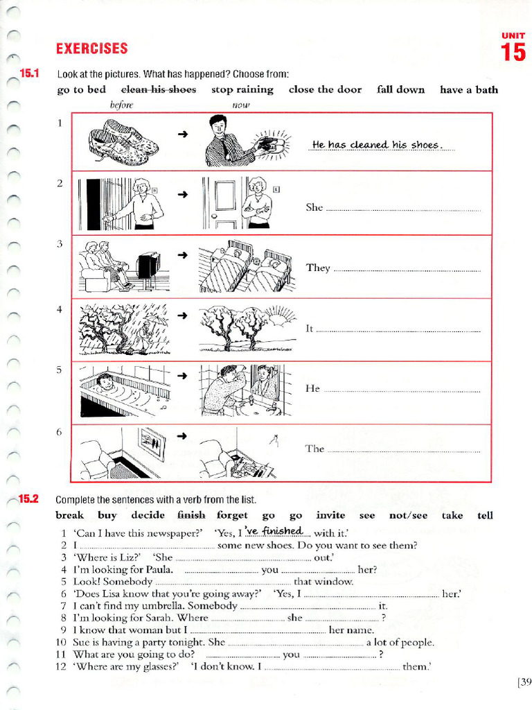 Present Perfect Exercises | PDF