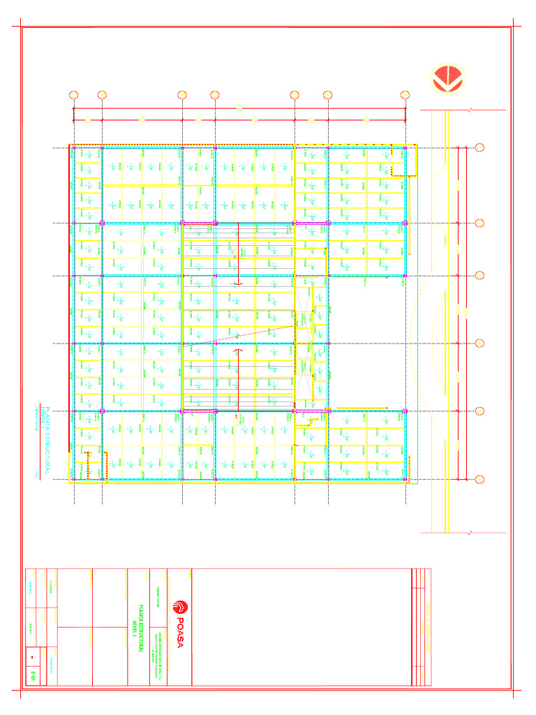 E-01 Planta Estructural Nivel 1 90x60 | PDF
