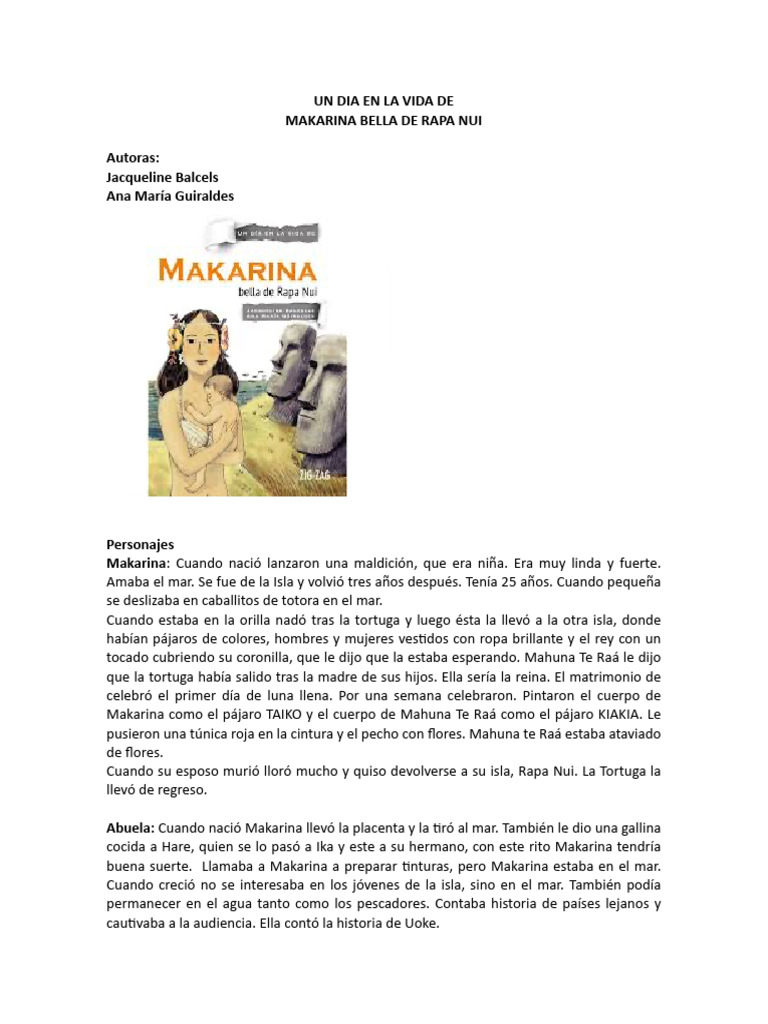 Makarina Bella de Rapa Nui | PDF