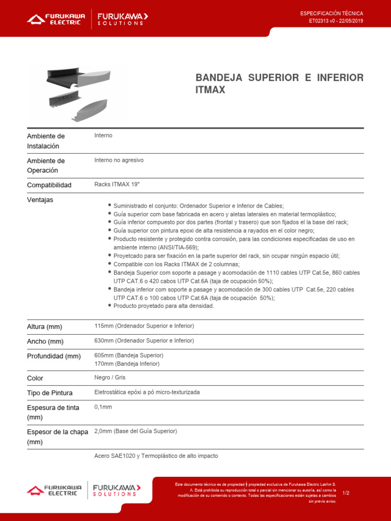 Et-Bandeja Superior e Inferior Itmax | PDF