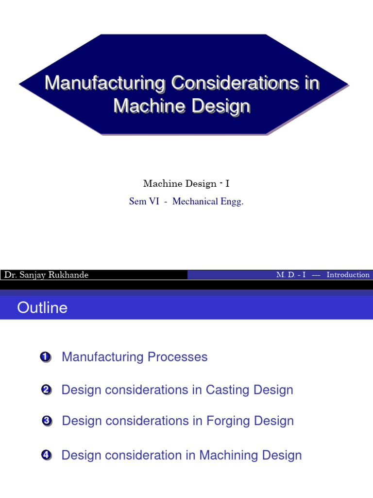 003 Manufacturing Considerations | Download Free PDF | Forging | Casting