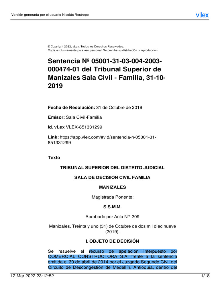 (02-24) Sentencia No. 05001-31-03-004-2003-000474-01 | PDF | Donación | Sentencia (ley)