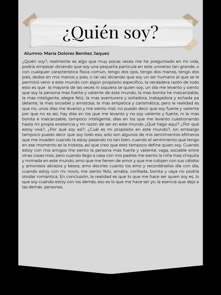 ¿quien soy? | PDF | Sicología