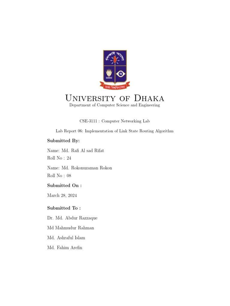 08 24 Lab7 Pdf Routing Computer Network