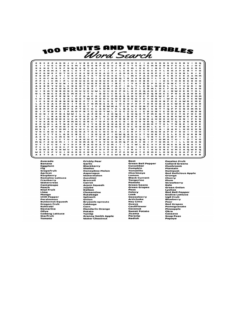 100 Word Search | PDF
