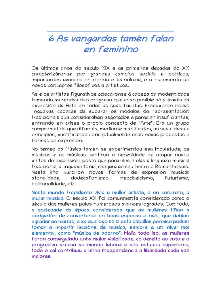 6 As Vangardas Tamén Falan en Feminino | PDF
