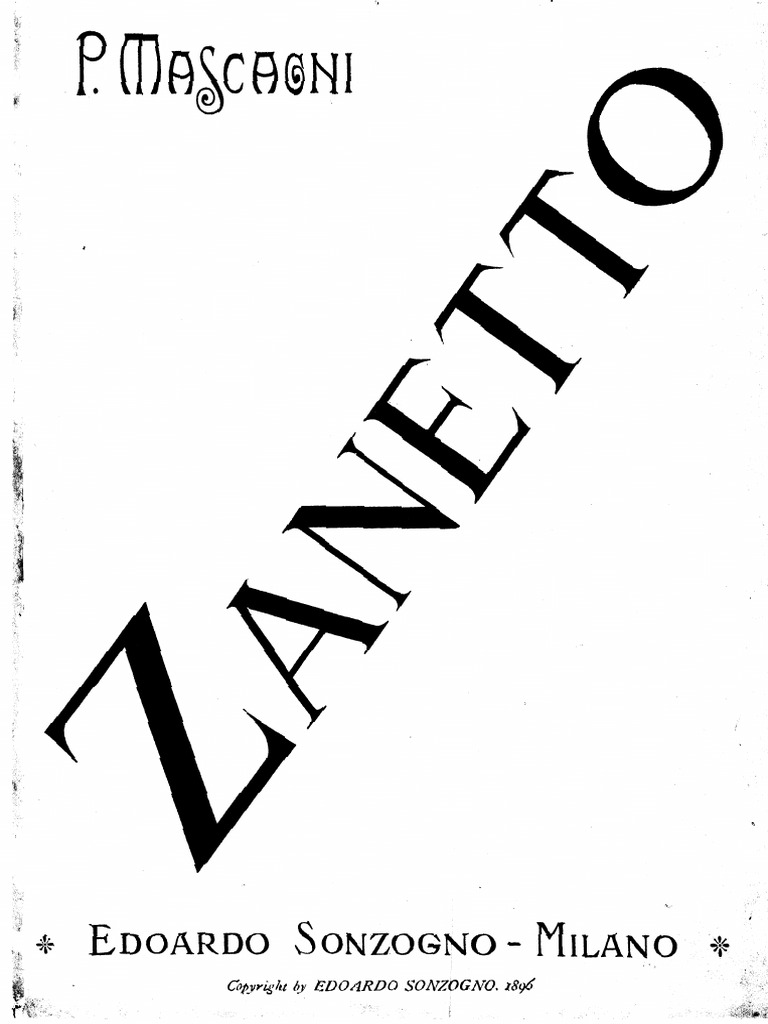 Partitura Opera Zanetto | PDF