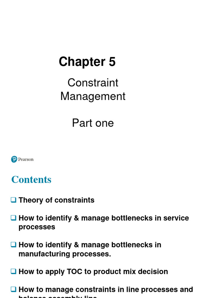 Chapter 5 Constraint Management Part One | PDF | Return On Investment | Economies