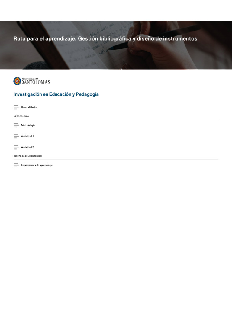 Ruta para El Aprendizaje. Gestión Bibliográfica y Diseño de ...