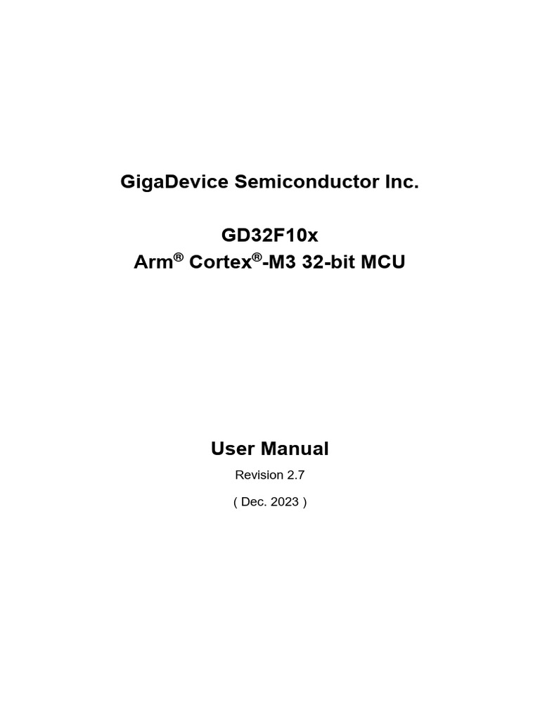 GD32F10x User Manual Rev2.7 | PDF | Digital To Analog Converter | Analog To Digital Converter