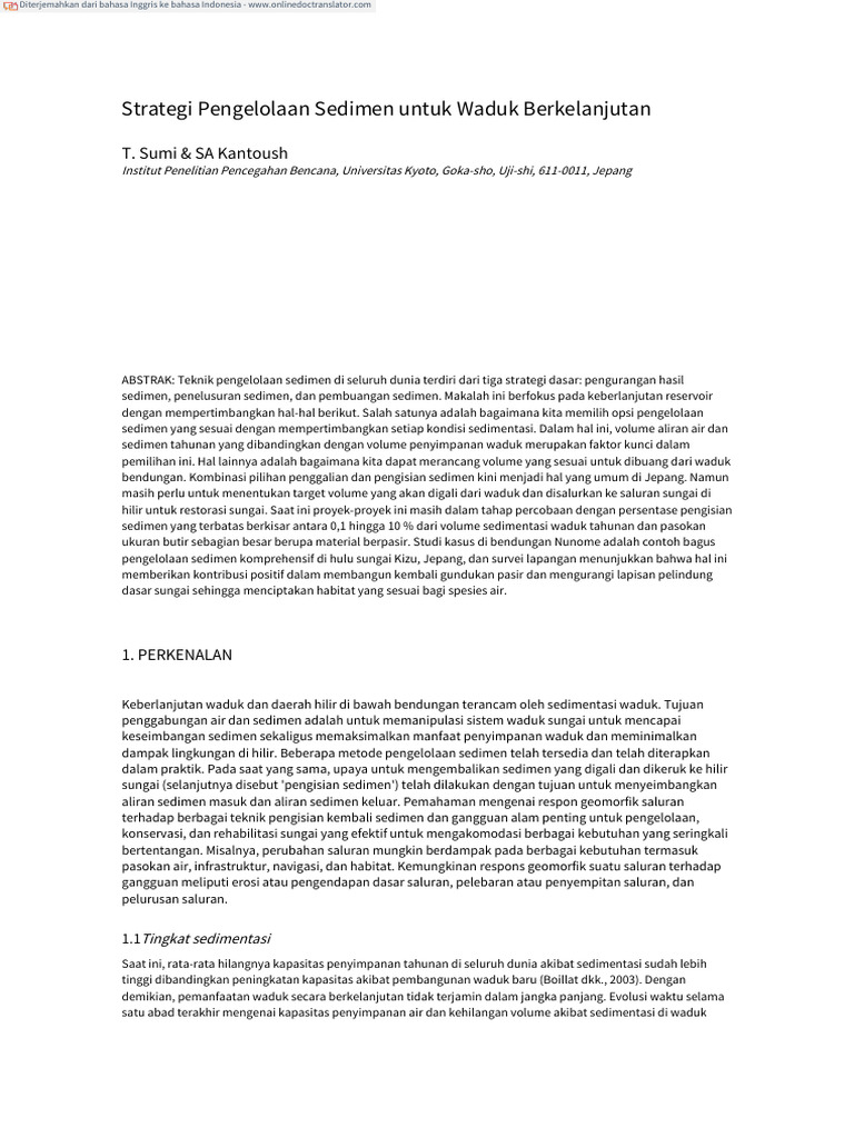 Sediment Management Strategies for Sustainable Reservoir.en.id | PDF