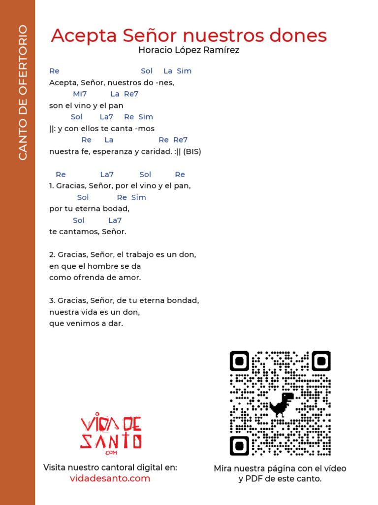 Acepta-Senor-nuestros-dones-Horacio-Lopez | PDF