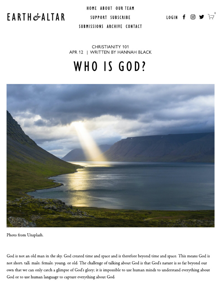 Who Is God | Download Free PDF | Trinity | God The Father