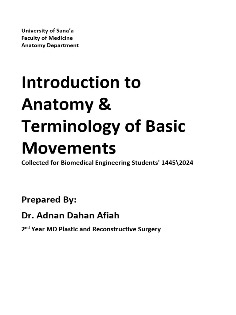 Intro To Anatomy1 | Download Free PDF | Anatomical Terms Of Motion ...