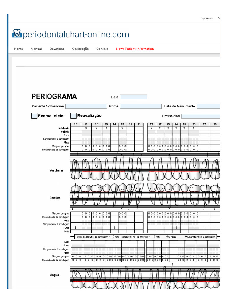 Periodontal Chart online - www.perio-tools.com 4 | PDF | Teclado de ...