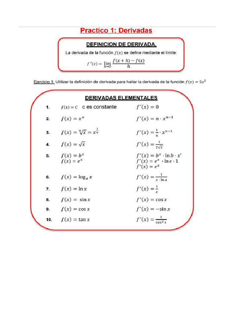Derivadas | PDF