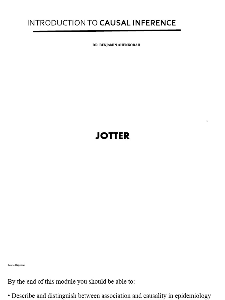 Causal Inference in Epidemiology Guide | PDF | Epidemiology | Cohort Study