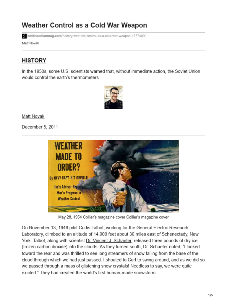 Cold War Weather Control Strategies | PDF | Tornadoes | Weather