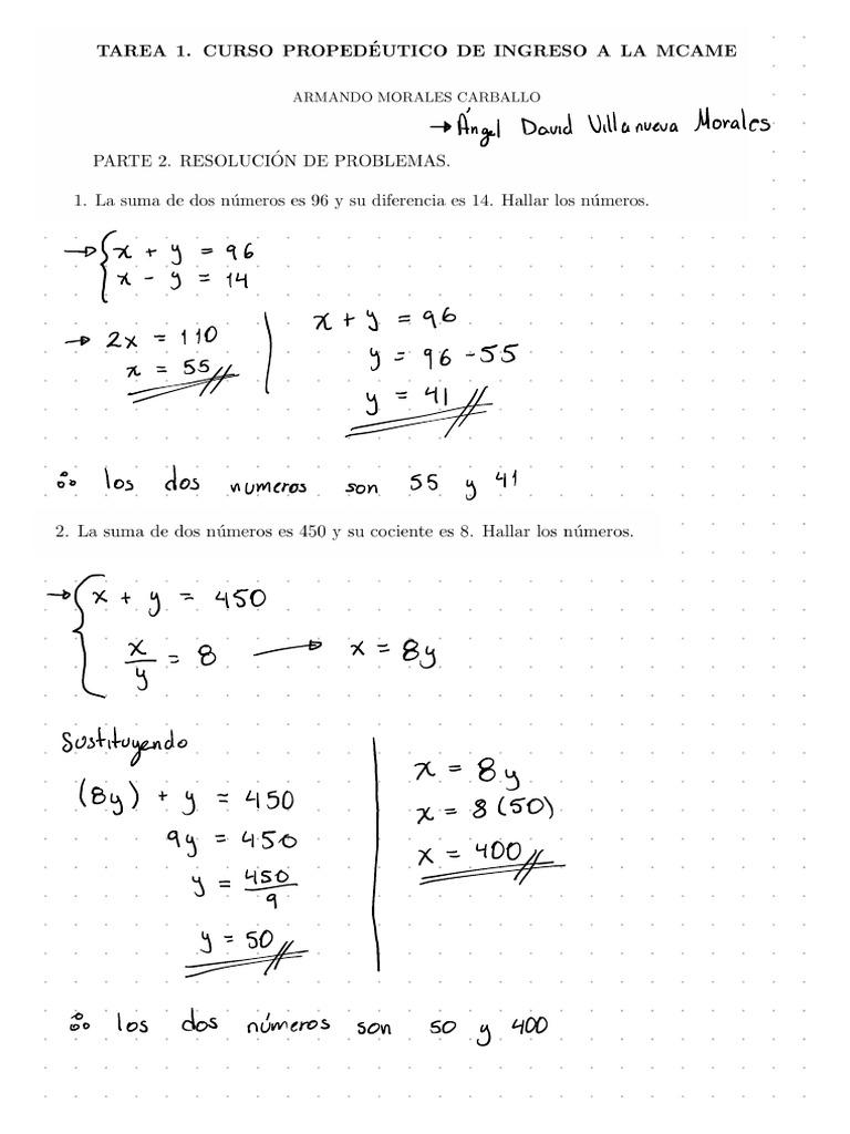 Problemas algebraicos | PDF