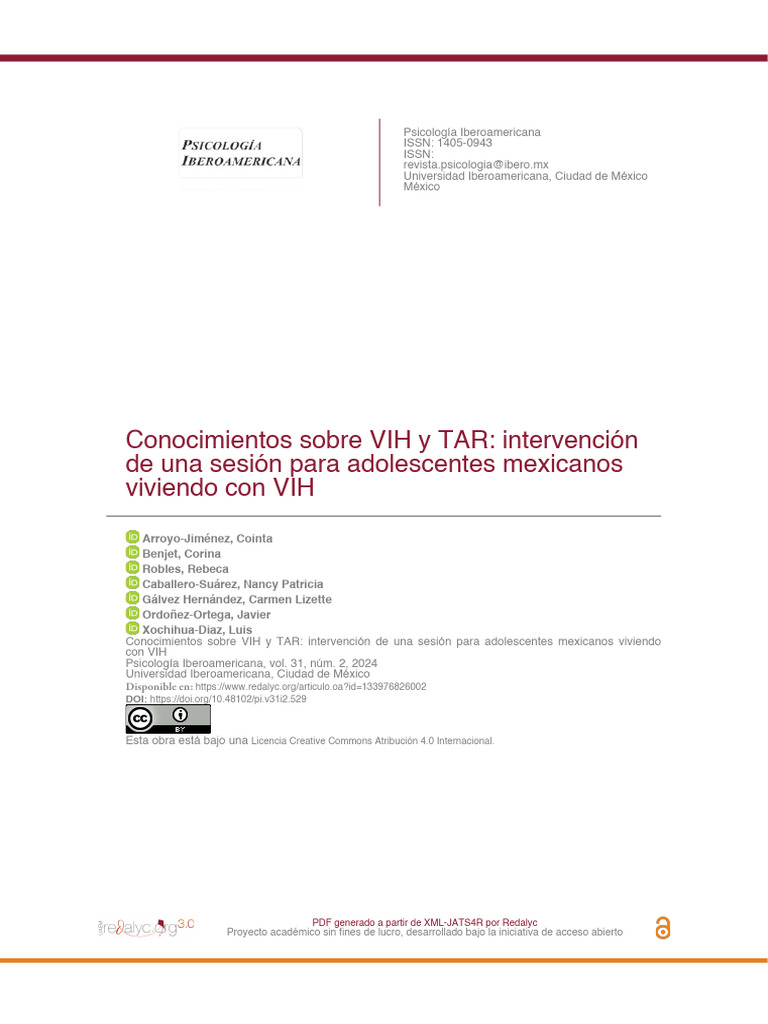 Intervención TAR para adolescentes con VIH | PDF | VIH | VIH / SIDA