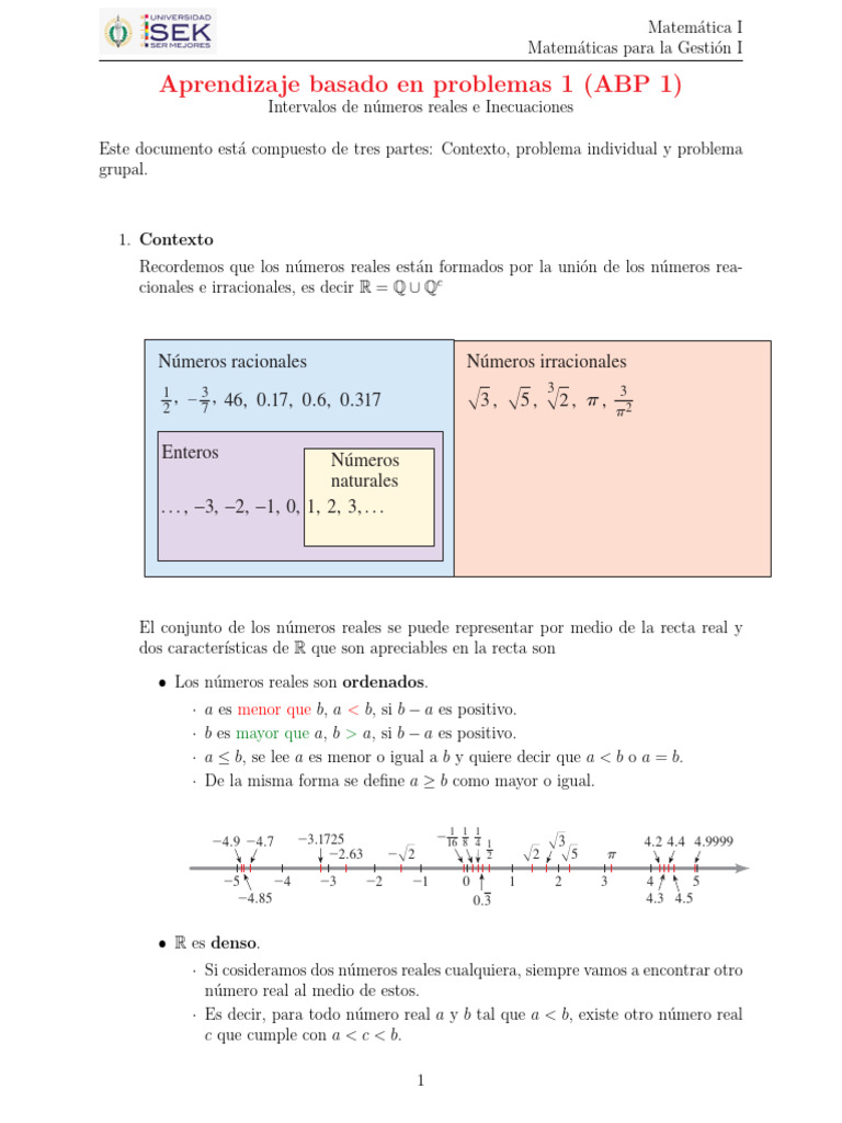 Abp 1 | PDF | Desigualdad (Matemáticas) | Número Real