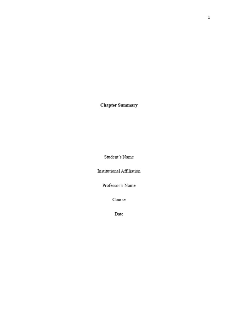 Chapter Summary | PDF | Financial Markets | Money
